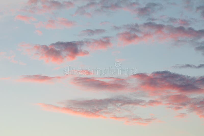 Pink Clouds and Moon Heaven Closeup Stock Photo - Image of cloudscape ...