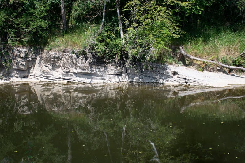 Calm River with Reflections Stock Image - Image of flora, botany: 264846653