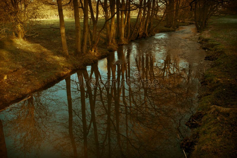 Calm river stream stock image. Image of water, toned - 21508375