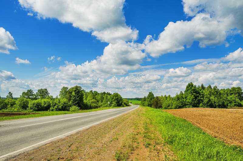 Calm Rural Spring Landscape Stock Image - Image of colorful ...