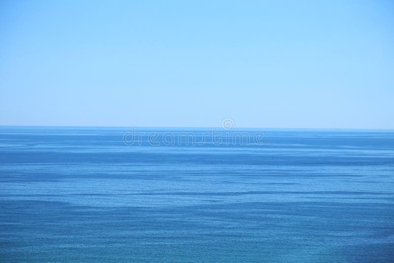 Calm Sea and Blue Clear Sky Stock Photo - Image of purity, cold: 32354304