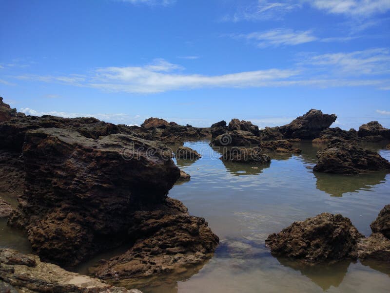 Calm sea with rocks stock image. Image of calm, beach - 165564007