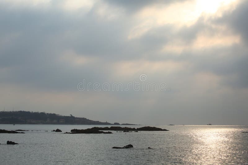 Sea, light stock image. Image of ocean, morning, dusk - 371220095