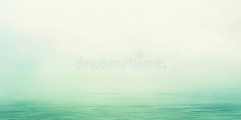 Calm Sea with Soft Fog in the Distance Stock Illustration ...