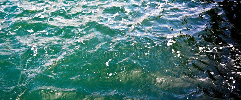 Calm Blue Sea Waves with Ships Stock Photo - Image of avian, feathered ...