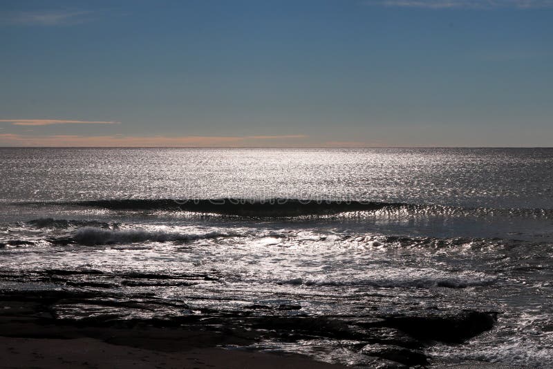 Calm Seascape with Cloudy Sky Stock Image - Image of cloudy, outdoor ...