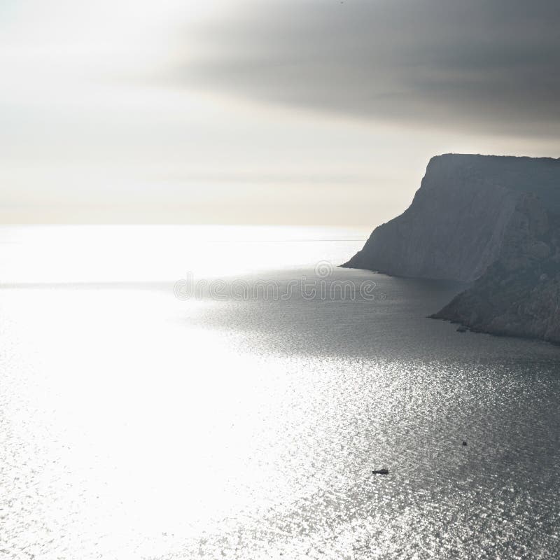 Calm Seascape with Cloudy Sky Stock Image - Image of cloudy, outdoor ...