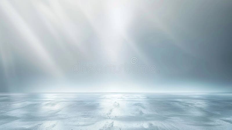 Calm and Serene Ice Landscape with Sun Rays, Generative AI Stock Photo ...