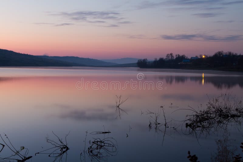 Calm sunrise Lake stock image. Image of morning, beautiful - 35263301