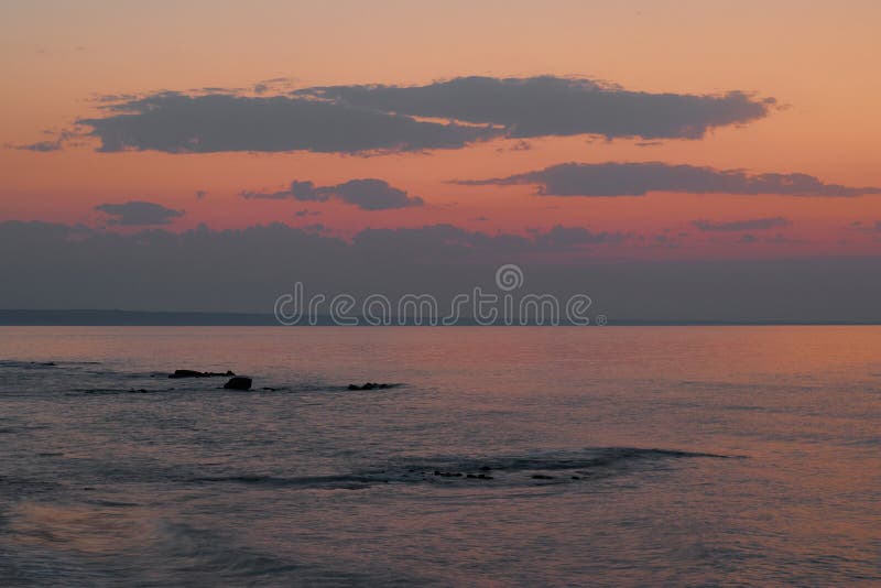 Calm Sunrise View at Seaside Stock Photo - Image of clouds, bulgaria ...