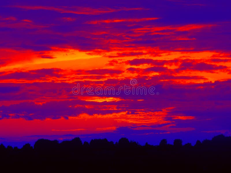 Calm sunset infrared stock image. Image of country, nightfall - 255504097