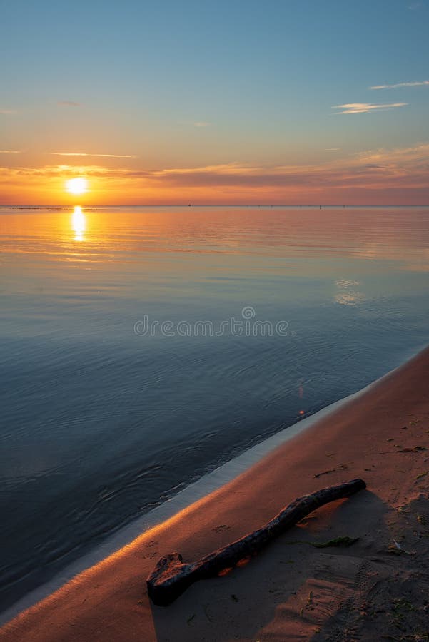 Calm Sunset with No Wind on the Lake Stock Image - Image of river, pool ...
