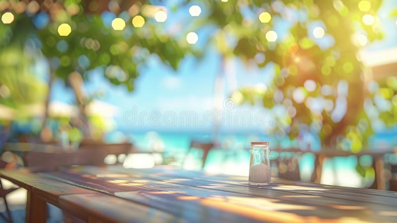 Calm Visual Space with Soft Beach Lounge Background and Summer Vibes ...