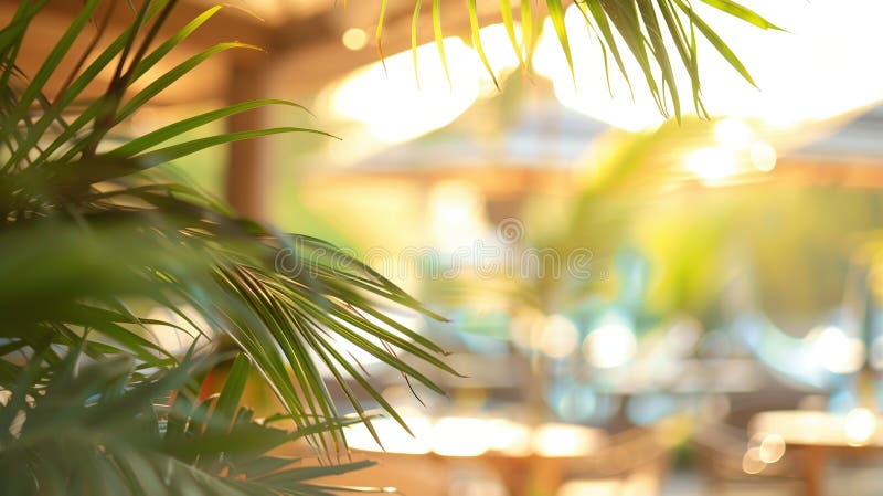 Calm Visual Space with Soft Beach Lounge Background and Summer Vibes ...