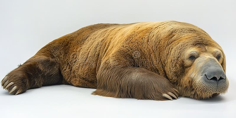 Calm Walrus Resting on a Smooth Surface in a Studio Environment during ...
