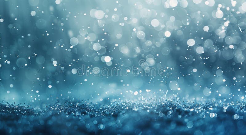 Calm Water with Falling Snow and Setting Sun Stock Photo - Image of ...