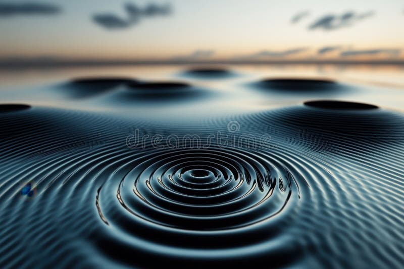 Calm Water Ripples Create Mesmerizing Patterns at Dusk Near the ...