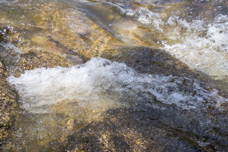 Calm Water Stream Around the Rocks Stock Image - Image of landscape ...
