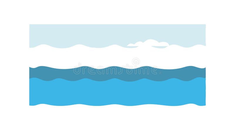 Calm Water Surface Icon Flat Design Lake Pool. Vector Design Generative ...