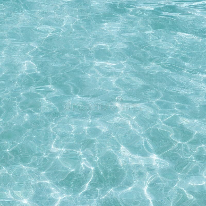 Calm Water Surface Shows Soft Ripples, Reflections. Light Blue Color ...