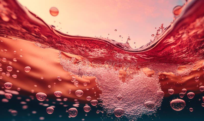 Calm Water Surface Texture with Splashes and Bubbles for Web and Print ...