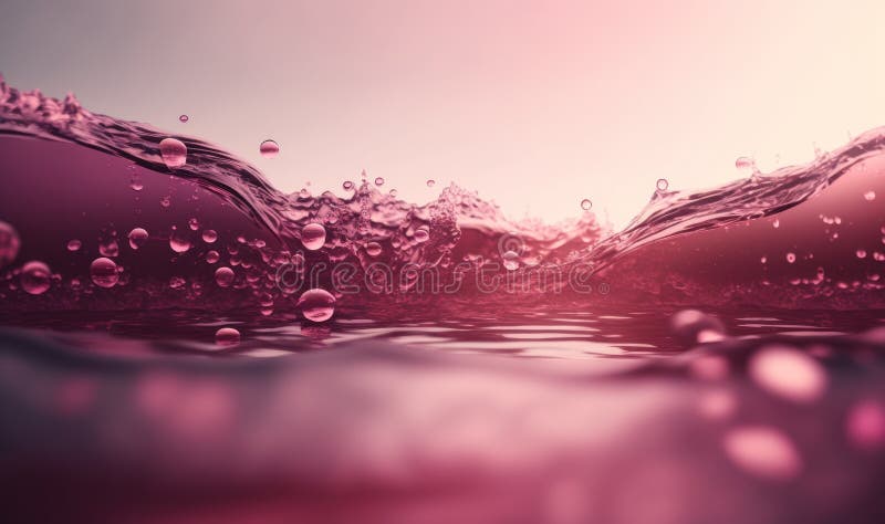 Calm Water Surface Texture with Splashes and Bubbles for Web and Print ...