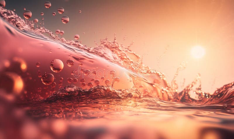 Calm Water Surface Texture with Splashes and Bubbles for Web and Print ...