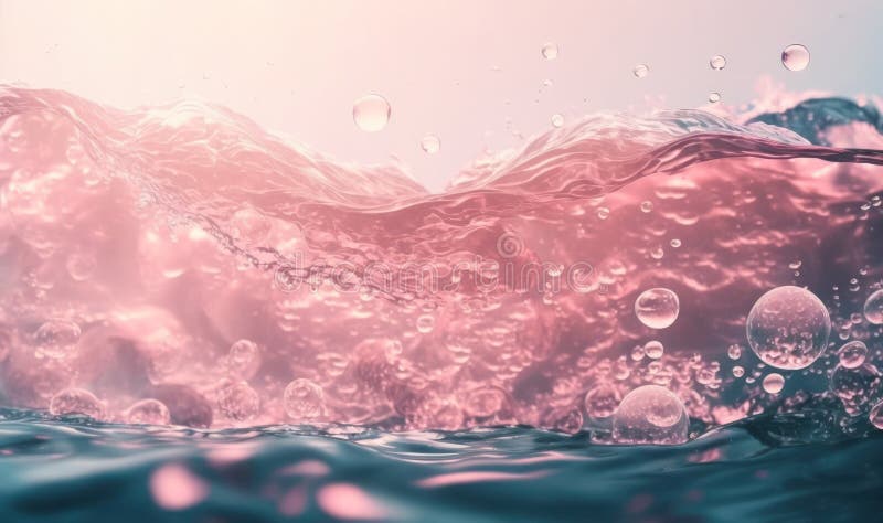 Calm Water Surface Texture with Splashes and Bubbles for Web and Print ...