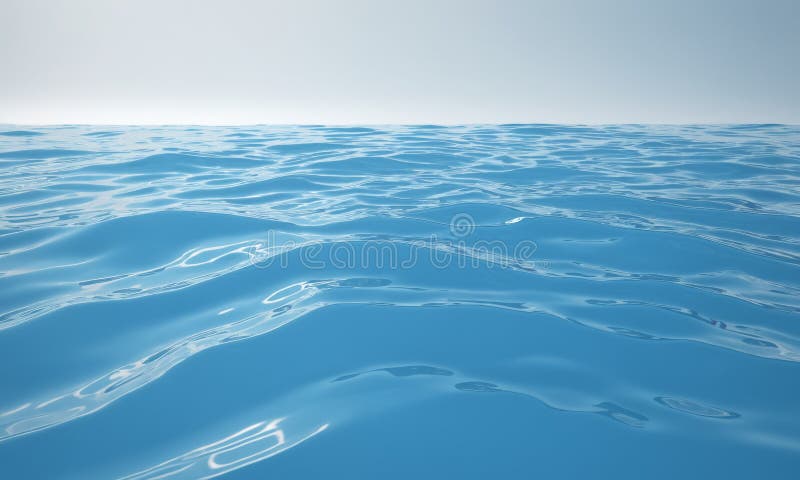 Calm Water Texture Reflecting the Sky Stock Illustration - Illustration ...