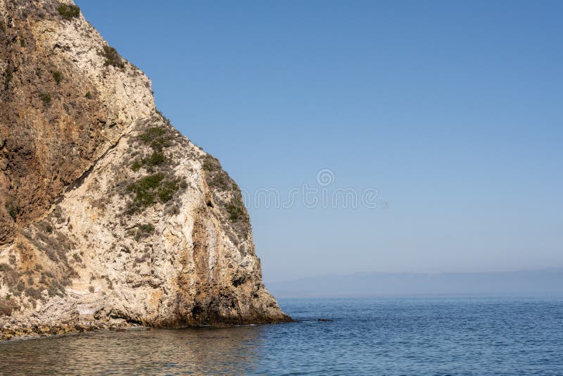Calm Waters Around the Cliff Face at Scorpion Ranch Stock Photo - Image ...