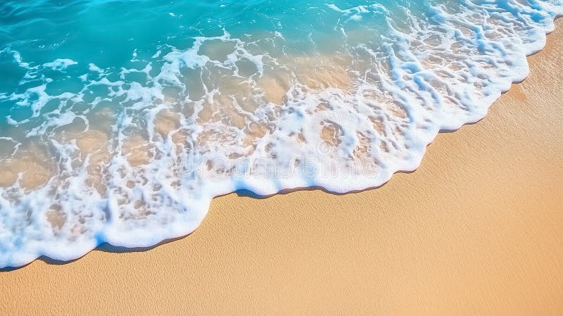 Calm Waves Create a Soothing Rhythm As they Touch the Untouched Sandy ...