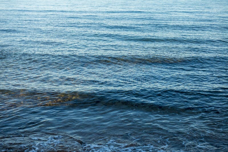 Calm Waves on the Shore of the Blue Sea Stock Photo - Image of shore ...
