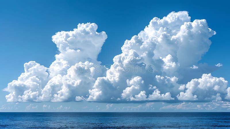 Calm Weather on the Sea with Beautiful Clouds Stock Image - Image of ...
