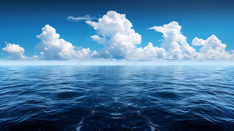 Calm Weather on the Sea with Beautiful Clouds Stock Photo - Image of ...