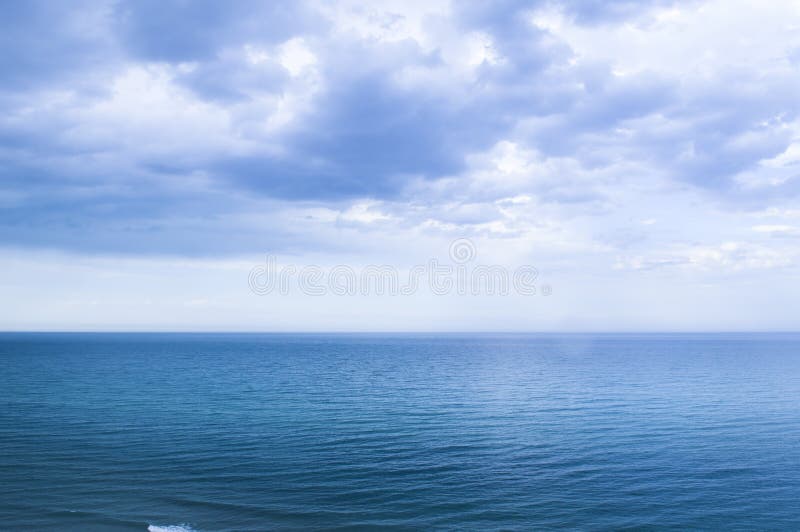 Calm Windless Ocean in Blue Tones Stock Photo - Image of beautiful ...