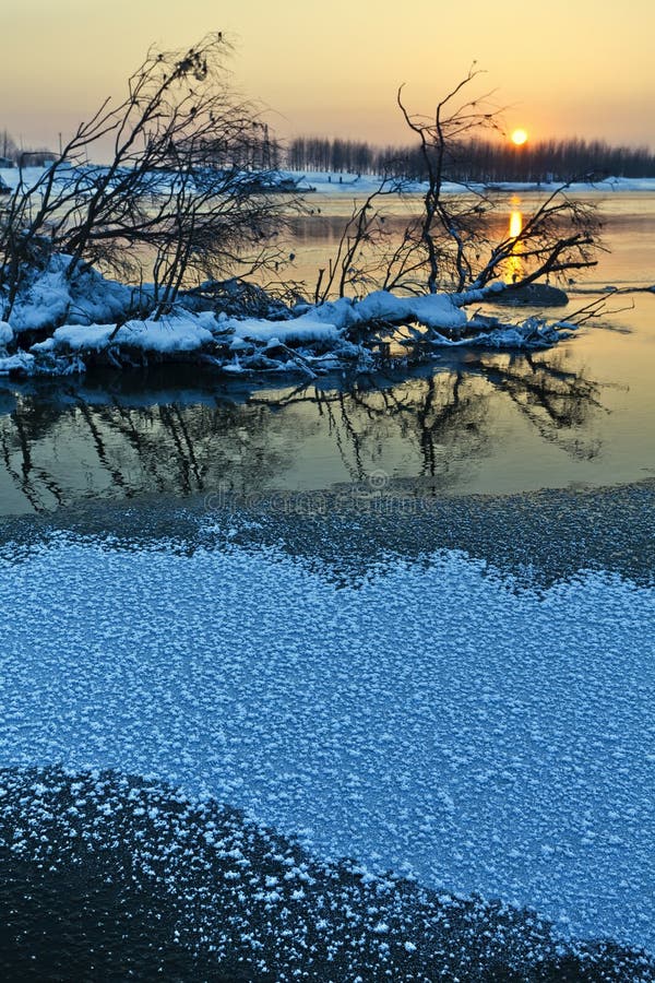 Calm winter landscape stock image. Image of peaceful - 18587875