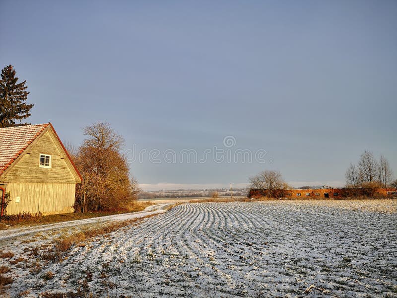 Calm Winter Landscape with Bright Outdoor Textures Stock Photo - Image ...
