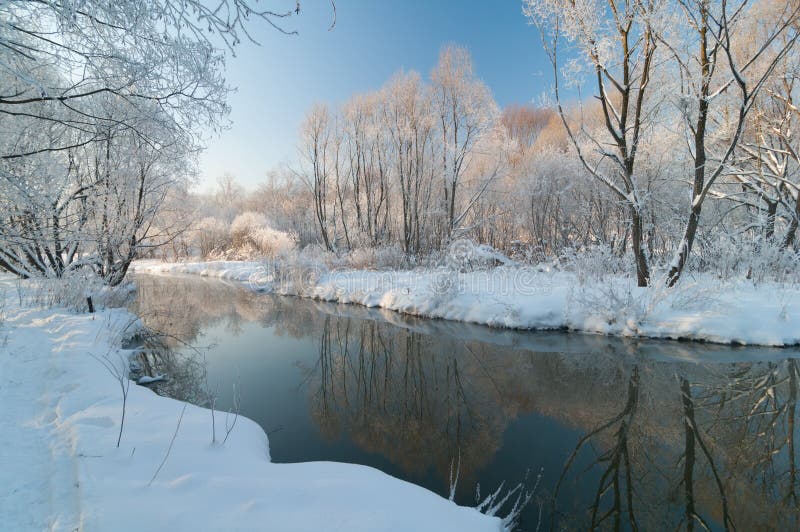 Calm winter morning stock image. Image of beautiful, scene - 36591895