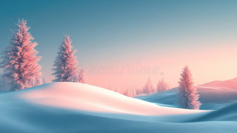 Calm Winter Snowfall Over a White Background. Stock Illustration ...