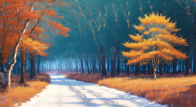 Calm Winter Vacation in Nature. Landscape Ai Generated Stock ...