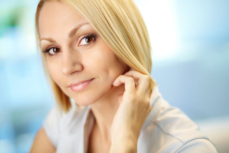 Calm woman stock photo. Image of lovely, healthy, feminine - 27880588