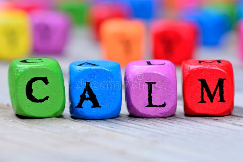 Calm word on table stock photo. Image of calm, persistence - 82598802
