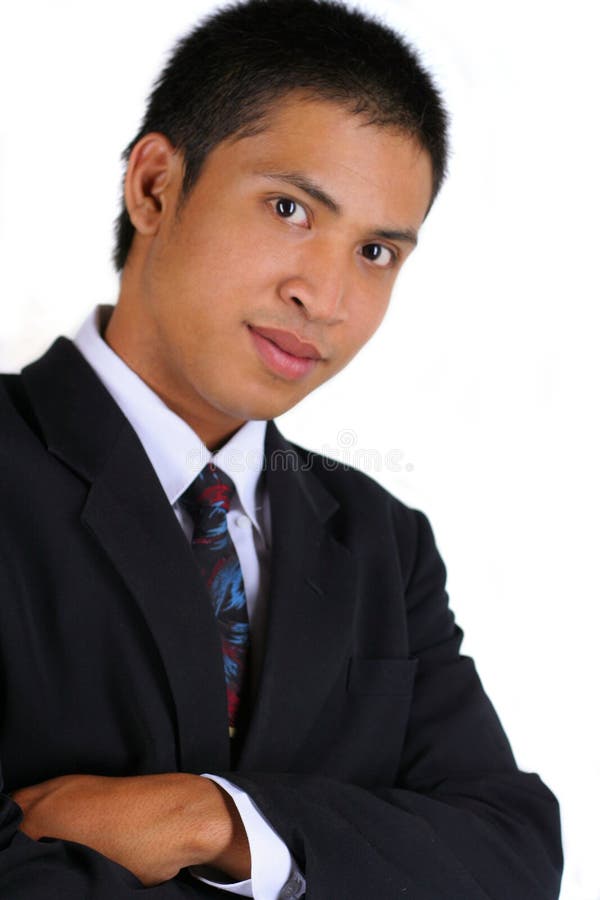 Calm Young Executive in Pose Stock Photo - Image of enthusiasm ...