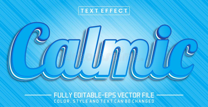 Calmic Text Editable Style Effect Stock Vector - Illustration of effect ...