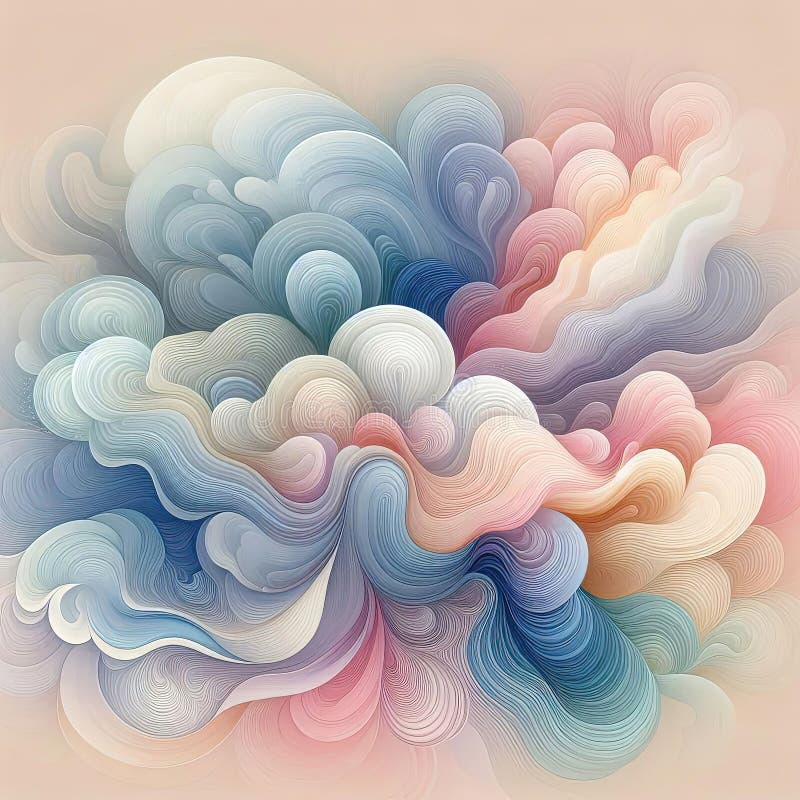 Calming Abstract Illustration Representing Mental Healing and Peace ...