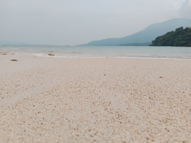 Calming Beach and Sea Peacefully Stock Image - Image of morning ...