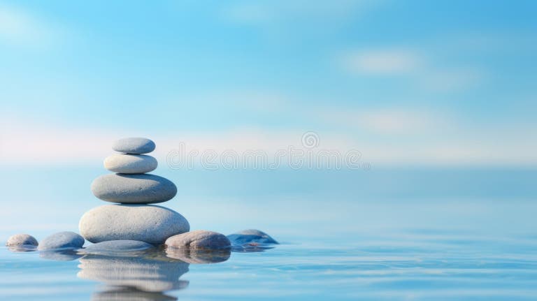 Calming Blue Background, Inducing Relaxation Stock Illustration ...