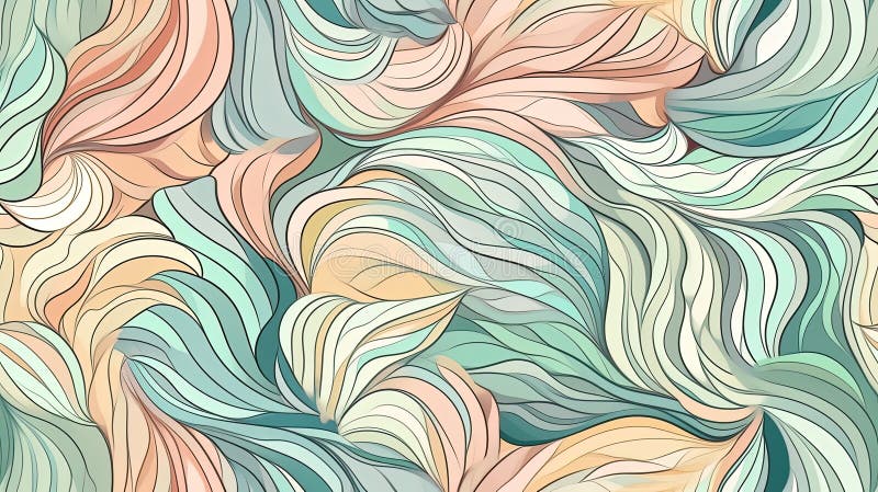 Calming Color Fabric Pattern Design Stock Illustration - Illustration ...