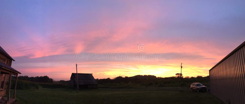 Calming colorful sunrise stock image. Image of cloud - 232271821