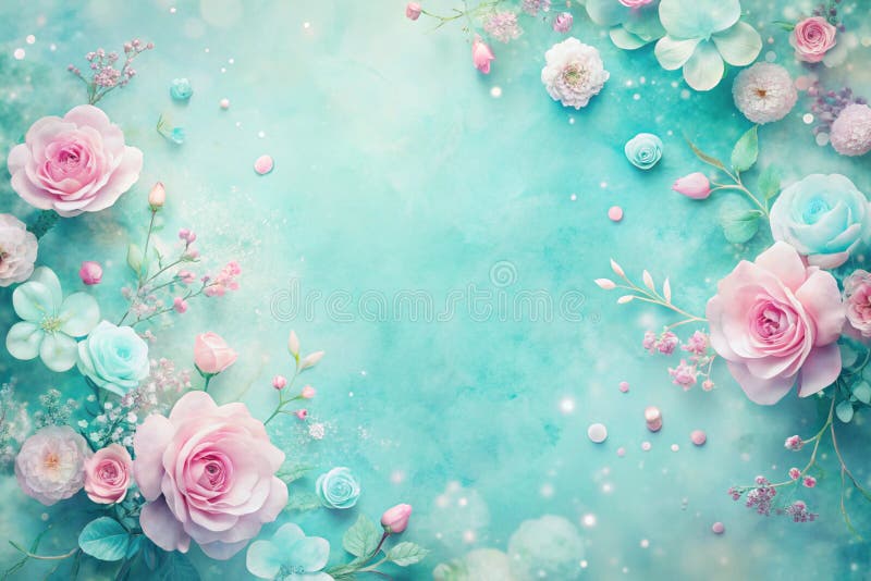 Calming Cyan Pastel Background for Minimalist Design Stock Illustration ...